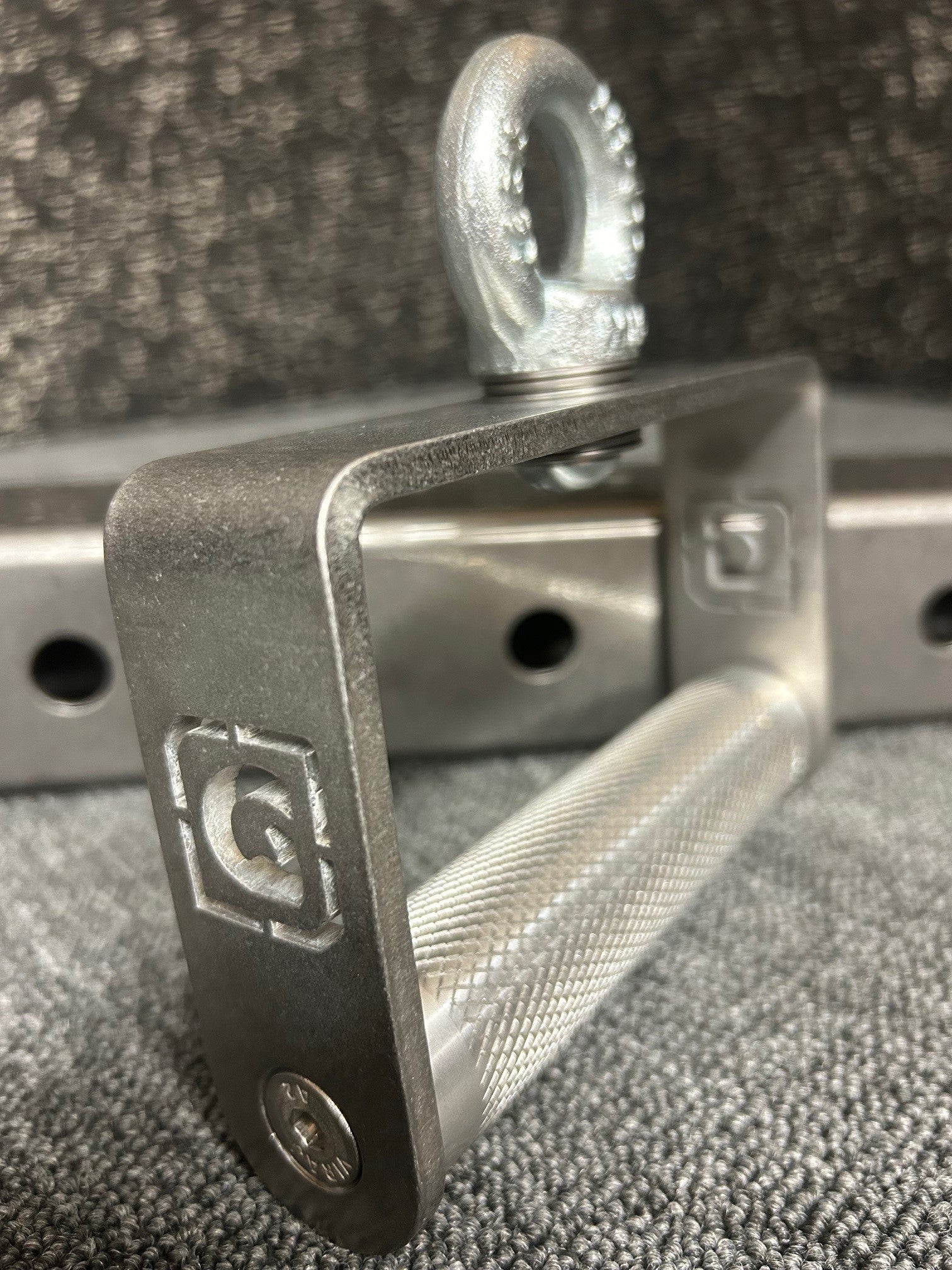 Fixed Roller D Handle by GymPin - STAINLESS STEEL